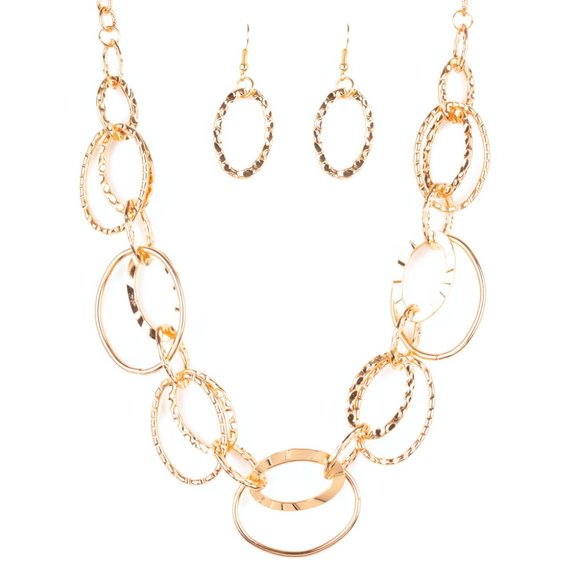 paparazzi | Jewelry | Paparazzi Bend Oval Backwards Gold | Poshmark